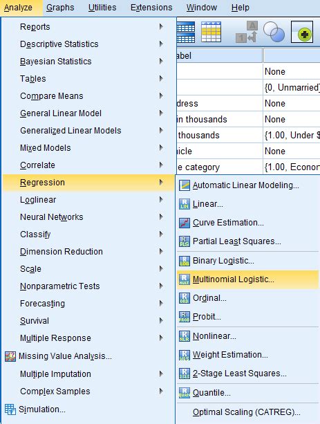 Spss Multinomial Logistic Regression Analysis