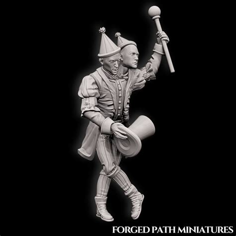 3d Printable Medieval Circus Siamese Twins By Forged Path Miniatures
