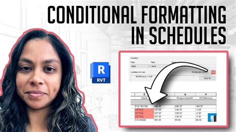 revit schedule tutorial conditional formatting with purvi irwin