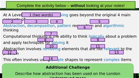A Level Ocr Computer Science H446 02 2 1 1 Revision Lesson Pack Thinking Abstractly