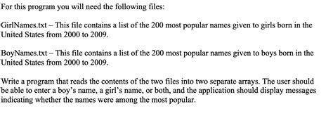 solved for this program you will need the following files