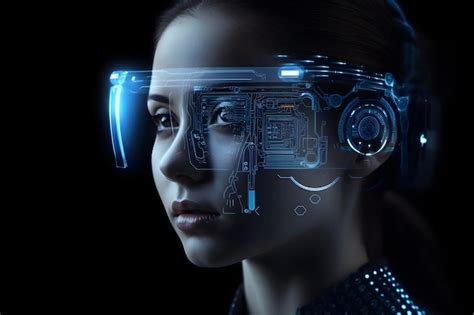 Premium Photo A Woman With A Virtual Reality Headset On Her Head