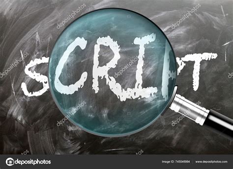 Script Learn Study Inspect Taking Closer Look Script Magnifying Glass