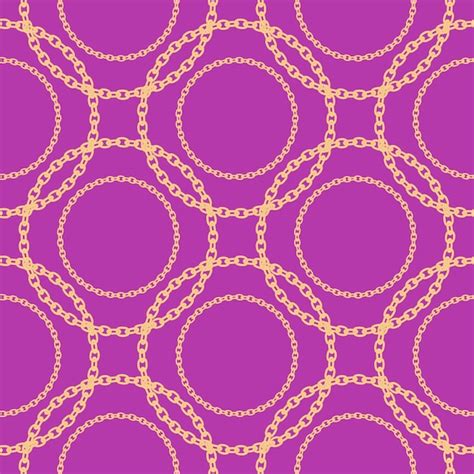 Premium Vector Seamless Pattern With Golden Chain Illustration