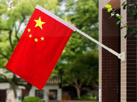 Pvc底座灯杆国旗 马路灯庭院灯杆装饰壁挂斜插国旗党旗旗帜底座旗杆 订单满100元起送 融创集采商城