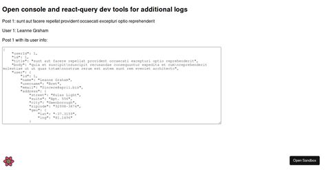 Queries Composition Codesandbox