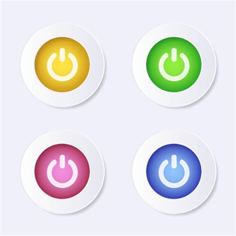 Start Icon Power Button Symbol Royalty Free Vector Image