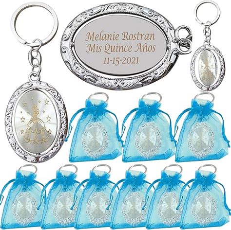 Llavero De Quinceañera Giratorio Personalizado 12 Piezas Llavero De