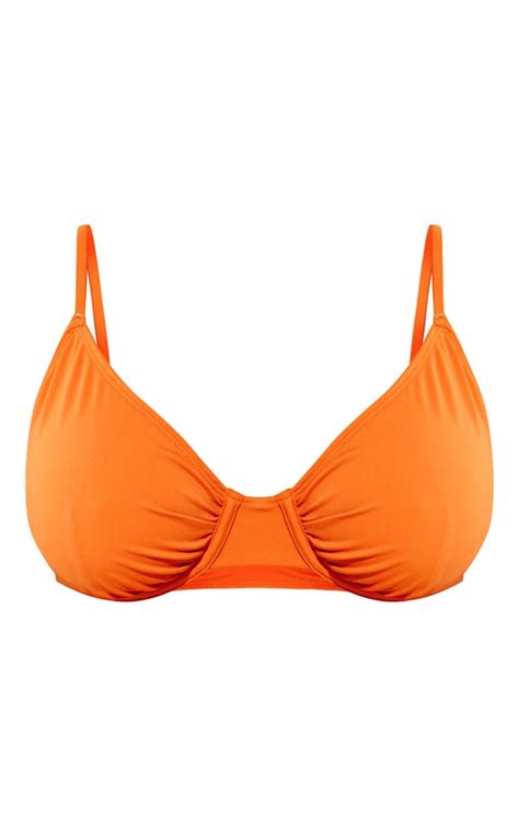 Haut de maillot de bain forte poitrine mandarine à armatures PrettyLittleThing FR