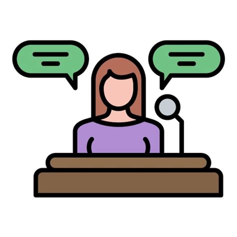 Premium Vector Woman Speech Flat Illustration