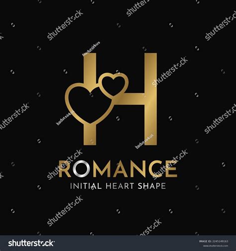 Royal Letter H Heart Shape Initial Stock Vector Royalty Free 2245149163 Shutterstock