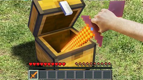 Minecraft In Real Life Pov ~ Fire God Sword In Realistic Graphics Youtube