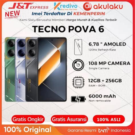 Jual Tecno Pova Nfc Tam Ram Gb Memory Gb Gb Gb Garansi Resmi Tecno Indonesia