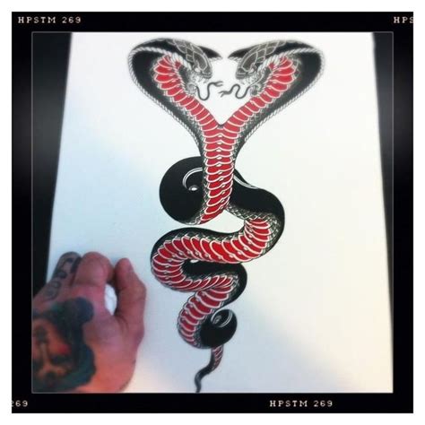 Two Headed Snake Drawing Twoheadedsnakedrawing Snake Tattoo Design Cobra Tattoo Snake