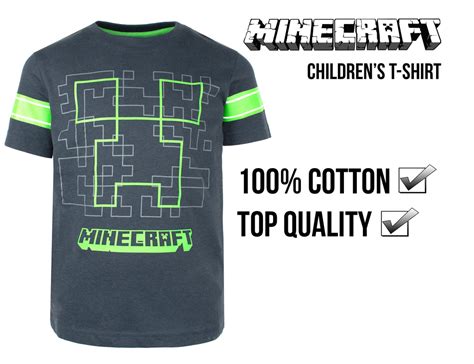 Minecraft Creeper T Shirt Navy Fringoo