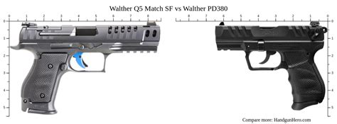 Walther Q5 Match Sf Vs Walther Pd380 Size Comparison Handgun Hero