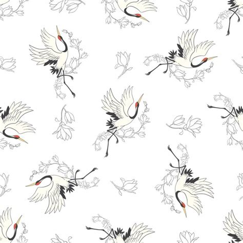 White Crane Pattern Images Free Download On Freepik