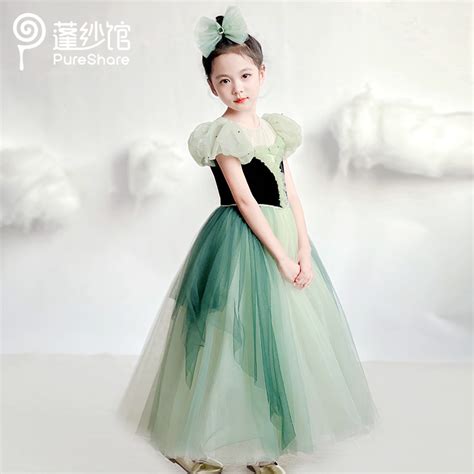 Pureshare蓬纱馆 安娜女童公主裙新款连衣裙春秋发光裙子儿童礼服虎窝淘