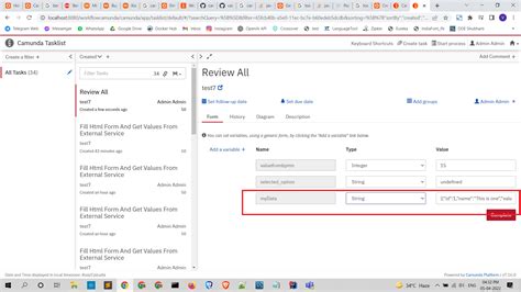 How To Populate Camunda Html Form Select From Json Stack Overflow