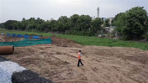 Ram B Ramakrishnan On Twitter Chennai Metro Construction Work On Adambakkam Lake The Price We