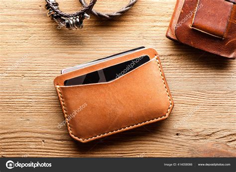 Mens Leather Accessory Handmade Vegetable Tanned Leather Minimalist