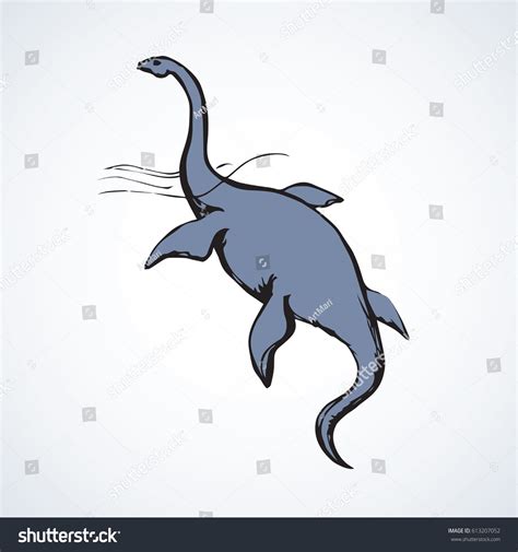 Triassic Period Huge Long Styxosaurus Dinosauria Stock Vector Royalty