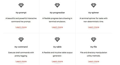 The Ruby Terminal Apps Toolkit プログレスバーやスピナー等ターミナルアプリを作成する際に便利なruby用