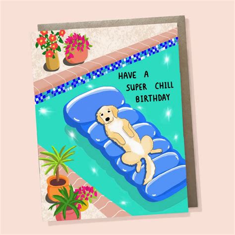 Have A Super Chill Birthday Card Hilarious Humanitarian