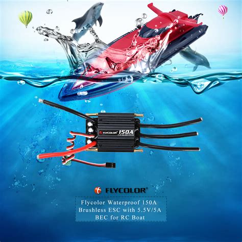 Flycolor Waterproof 150a Brushless Electronic Controller For Boat E0g1