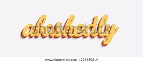 Abashedly Word Orange On Isolated White Stock Vector Royalty Free