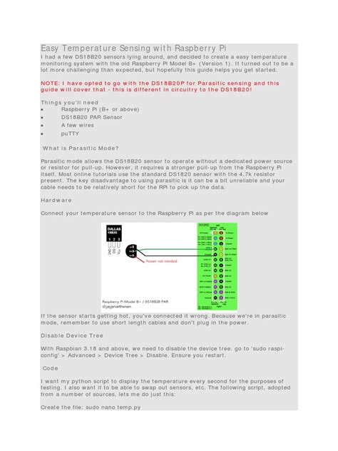 Easy Temperature Sensing With Raspberry Pi Pdf Raspberry Pi Sensor