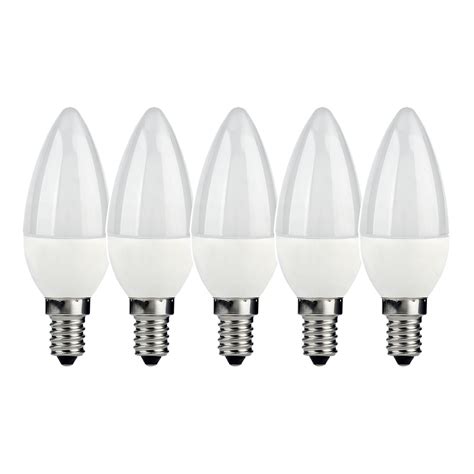 Pack Of 5 TCP LED Candle 470L E14 Warm White Bulbs Warm White Homebase