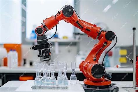 Premium Photo Robotic Arms Performing Tasks In Clean Rooms For Semiconductor Manufacturing