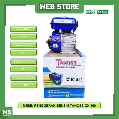 Jual Mesin Penggerak Bensin Serbaguna Gasoline Engine Tanoss GX 160