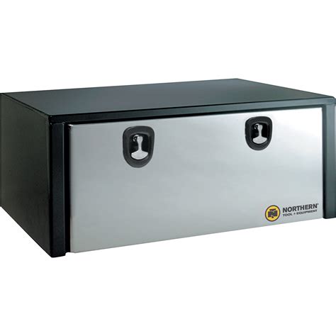 Buyers Products Underbody Truck Tool Box Steel With Stainless Steel Door Black Silver T
