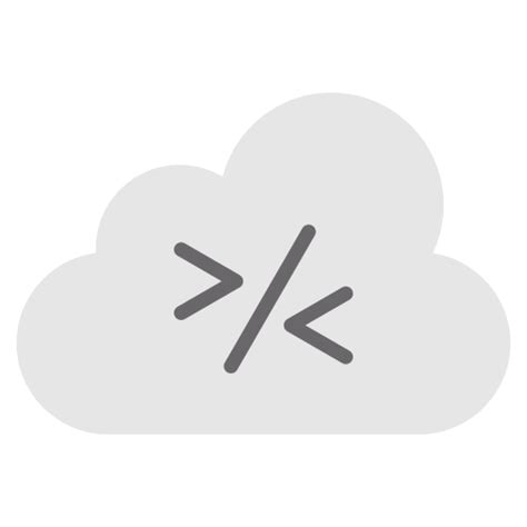 Cloud Coding Generic Color Fill Icon
