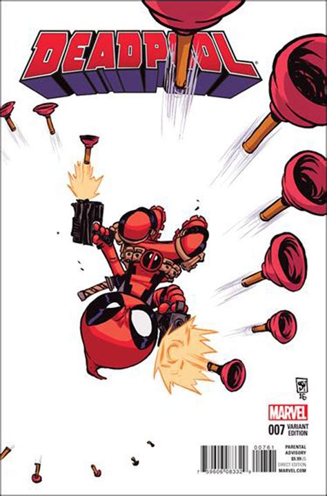 Deadpool 7 25th Anniversary Issue Skottie Young Variant Cover 2016