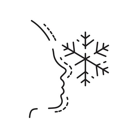 Congelado Invierno Frío Icono Congelación Miembro Con Copo De Nieve
