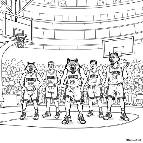 Mn Timberwolves Coloring Pages