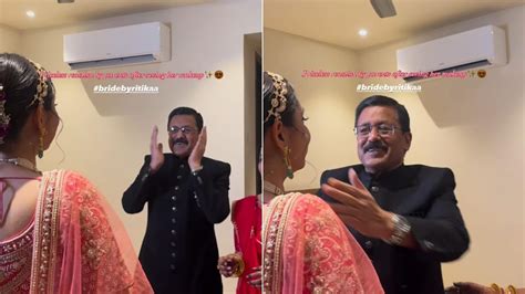 Video Of Fathers Emotional Reaction After Seeing Daughter As Bride