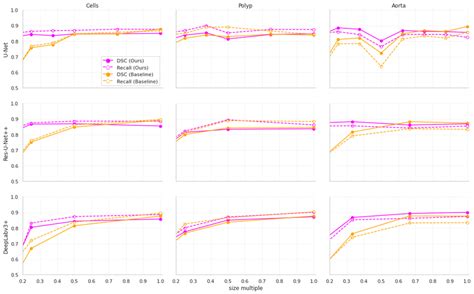 the relationship between input dimensions and the mean dice score