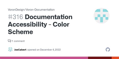 Documentation Accessibility Color Scheme · Issue 316 · Vorondesign