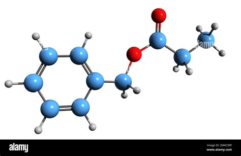 3d Image Of Benzyl Propanoate Skeletal Formula Molecular Chemical Structure Of Phenylmethyl