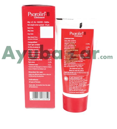 Dr. JRK’s Psorolin B Ointment - Ayubazar