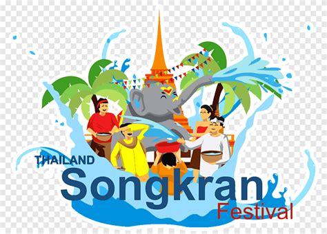 ถนนข้าวสารสงกรานต์กราฟฟิกยุคลิดภาพประกอบงานรื่นเริง ศิลปะ ยี่ห้อ Png