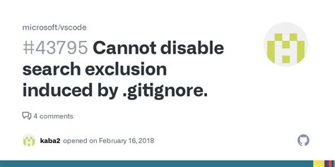 Cannot Disable Search Exclusion Induced By Gitignore · Issue 43795