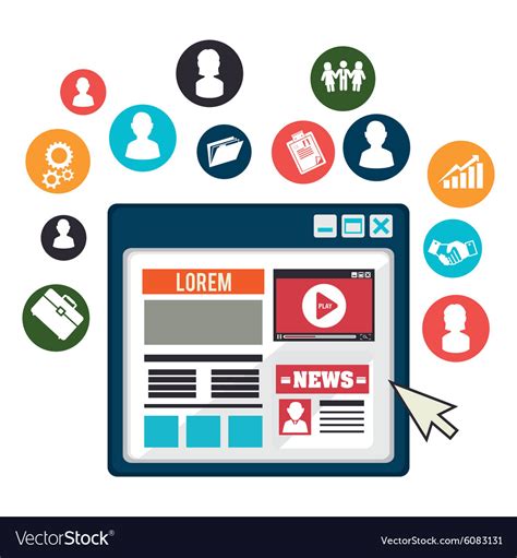 Blog And Blogger Social Media Design Royalty Free Vector