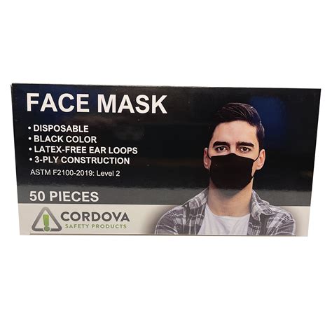 Mask General Purpose Ear Loop Black Elm101 Cordova Safety