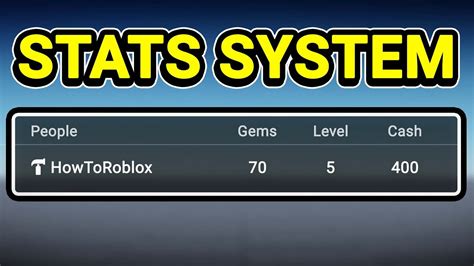 How To Make A Stats System In Roblox Youtube
