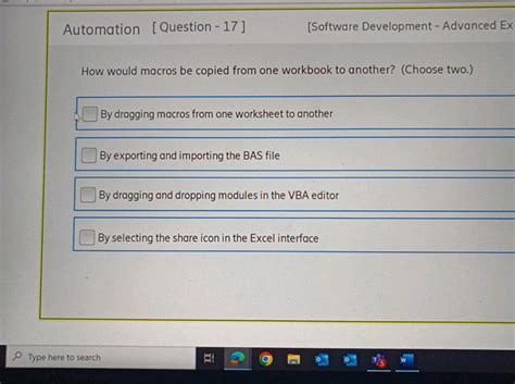Automation Question 17 Software Development StudyX